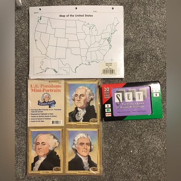 Scholastic | Toys | Map Of Us Social Studies Practice Us Presidents ...